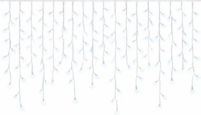 Easy Fix venkovní LED rampouchy, světelné, 300 × 90 cm, ledově bílá, 174 diod, bílý kabel, IP67, prodlužovací