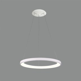 ACB Iluminacion Závěsné LED svítidlo GRACE, ⌀ 58 cm, 50W, CRI90 Barva: Bílá, Teplota světla: CCT switch 2700/3000K, Stmívání: Casambi