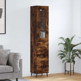 vidaXL Skříň highboard 34,5 x 34 x 180 cm kompozitní dřevo [3199251] Barva: kouřový dub