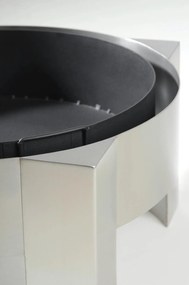 Designové ohniště FUEGO, průměr 58 cm, nerez, stříbrná