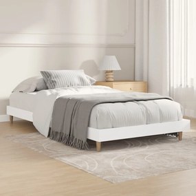 Rám postele bílý 100 x 200 cm kompozitní dřevo - Default Title