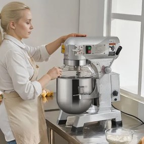 Komerční mixér na jídlo 10 L 3-rychlostní stojanový mixér na těsto 550 W