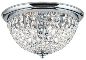 Orion DLU 1840/47-Křišťálové str. svítidlo PLAFOND 6xE27/40W/230V pr.47 cm chrom