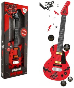 Kytara elektrická ROCK STAR plast 58cm na baterie se zvukem, světlem v krabici 24x62x5,5cm