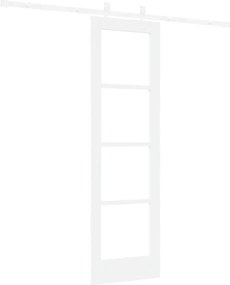 Posuvné dveře 61 x 198,5 cm Masivní borové dřevo a sklo Bílá 3332238