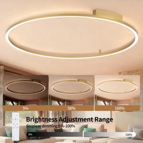 Brilagi - LED Stmívatelné svítidlo PORTOFINO LED/85W/230V pr. 120 cm zlatá + DO