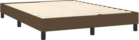 Box spring postel s matrací tmavě hnědá 140x200 cm textil 3144080