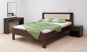 BMB Denerys Star postel - buk Moření: Káva, Provedení: Buk průběžný, Typ: oblé rohy, Rozměr: 180 x 200 cm