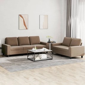 2dílná sedací souprava hnědá textil 3201901