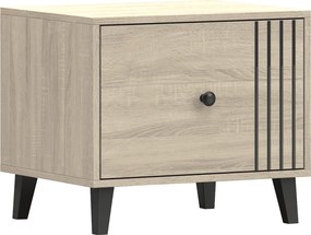 IDZ Noční stolek FOX 22, 54 cm cm Dub Sonoma/Černá