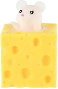 TEDDIES Mačkací myška v sýru / Antistresová hračka / 2 barvy / od 3 le