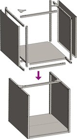 vidaXL Stojan na palivové dřevo 40x40x40 cm [864238] Barva: Nerezová ocel