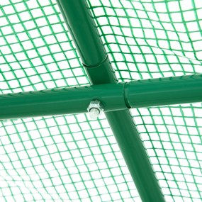 Outsunny Fóliový skleník Skleník na rajčata Fóliový tunelový skleník Studený rám s oknem Zelený 245 x 200 x 198 cm | Aosom