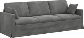 Set pohovek 2 ks Tmavě šedá samet 3407626