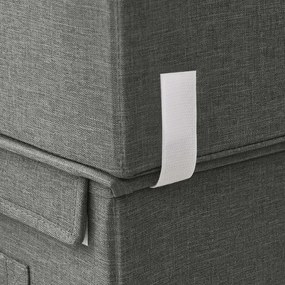 Stohovatelné úložné boxy 4dílná sada textil antracitové - Default Title