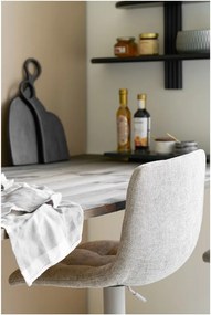 Světle šedé čalouněné barové židle v sadě 2 ks s nastavitelnou výškou/otočné (výška sedáku 63 cm) Middelfart – House Nordic