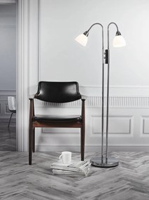 Nordlux Ray  , stojací lampa kov, sklo IP20 Varianta: chrom, opálové sklo