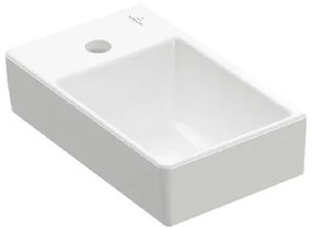 Villeroy & Boch Avento - Umývátko 360x220 mm, bez přepadu, otvor pro baterii vlevo, CeramicPlus, Stone White 43003RRW