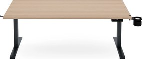Elektrický stůl s regulací výšky ergonomický antracitový/dub sonoma,1600x800 mm: ARIA