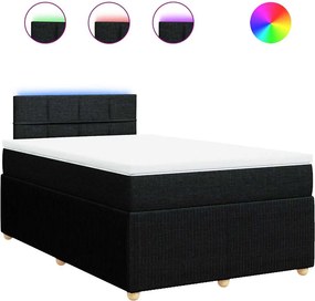 Box spring postel s matrací černá 120x200 cm textil 3289725