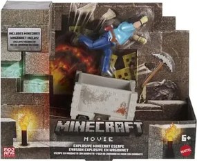 Mattel Minecraft filmový Steve a vozík / od 6 let