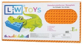 L-W Toys Podložka na stavění - JUNIOR 16x32 bodů oranžová
