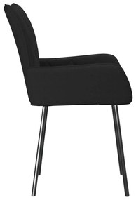 Jídelní židle 2 ks černé textil - Default Title