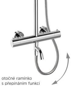 Mereo Mereo, Termostatická nástěnná vanová baterie s hadicí, ruční a talířovou hranatou sprchou slim 200x200mm, CB60101TSD