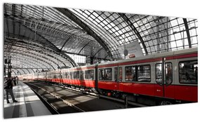 Obraz vlakového nádraží (100x40cm)