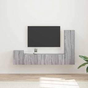 Sestava TV skříněk 4 ks Šedá Sonoma Kompozitní dřevo 3409003