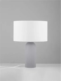LED šedo-bílá stolní lampa Ammos