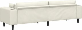 Pohovka Krémová 250 x 77 x 76 cm samet 3335160