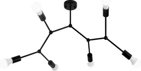 Toolight - Stropní svítidlo 6xE27 APP737-6C, černá, OSW-08794