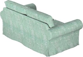 Potah na pohovku IKEA  Ektorp 2-místná, nerozkládací barva zelená látka pletený vzor, vzorované
