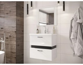 Koupelnový nábytek Torvaldi V, Sifon k umyvadlu: ano, Umyvadlo: ne, Barva: wotan / wotan + černý mat