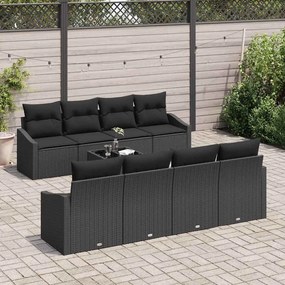 Set pohovek 9 ks Černá polyratan 3346653