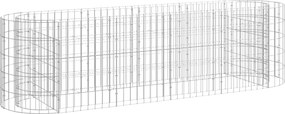 Gabionový vyvýšený záhon pozinkované železo 190 x 50 x 50 cm 152025