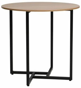 Kulatý jídelní stůl s deskou v dekoru dub ALTO II 80x80