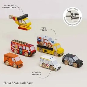 Le Toy Van Set záchranných autíček s vrtulníkem / od 2 let