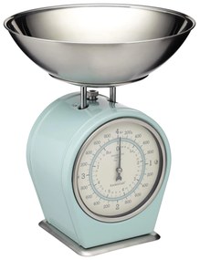 Kitchen Craft Mechanická kuchyňská váha Vintage blue - 4 kg, modrá barva, kov