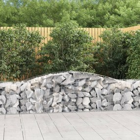 Klenuté gabionové koše 10 ks 400x50x60/80 cm pozinkované železo 3146978