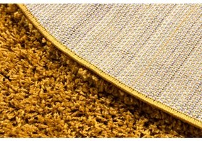 Dywany Luszczow Dětský kusový koberec SOFFI kulatý, shaggy 5 cm zlato Rozměr koberce: 120 cm KRUH