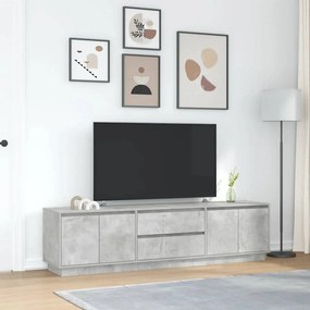 TV skříňka s LED osvětlením betonově šedá 193,5x41x50 cm 3328438