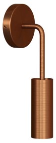 creative cables Fermaluce vintage kovové nástěnné svítidlo s ohnutou prodlužovací trubičkou a stínidlem Tub-E14 Barva: Černá-mosaz