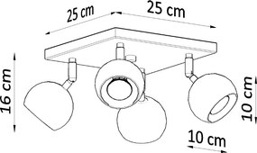Sollux Lighting Stropní svítidlo OCULARE 4 bílé