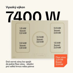 Klarstein Victoria indukční varná deska | 5 varných zón | Retro design | 11500 W | 77 cm