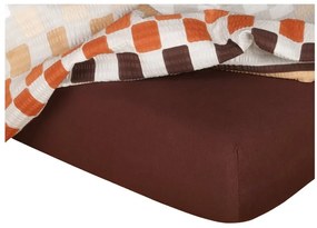 Dadka Jersey prostěradlo tmavě hnědá C  Jersey prostěradlo tmavě hnědá 90x200x20 cm