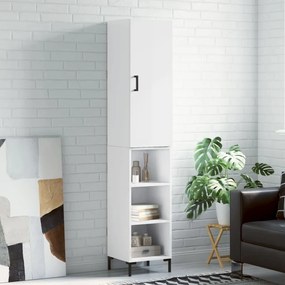 Skříň highboard bílá s vysokým leskem 34,5x34x180 cm kompozit