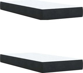 Box spring postel s matrací černá 200x200 cm samet 3287832