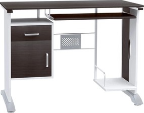 HOMCOM Moderní počítačový stůl 100Š x 52H x 75V cm Černý ořech a bílá | Aosom